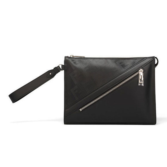 Fendi | Bags | Fendi Shadow Diagonal Clutch Bag Black | Poshmark